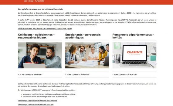 Charente – Les ENT de l’académie de Poitiers