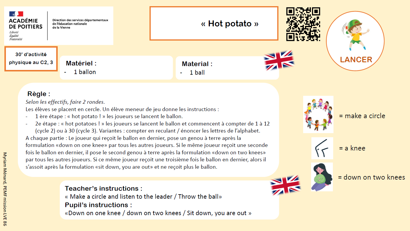 30′ d’Activité Physique Quotidienne “in English” ! | Mission Langues ...